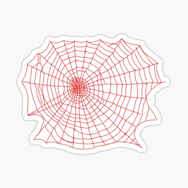 "Spider Web Red Spiderweb Red Motif" Sticker for Sale by ARTOFDARK ...