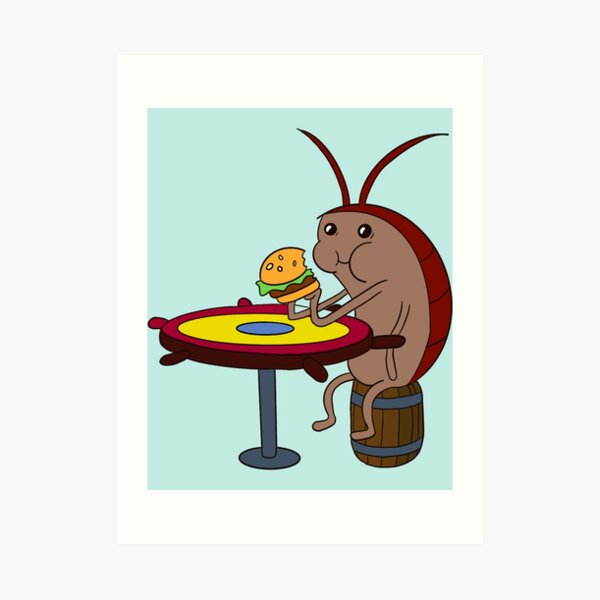 "Spongebob Roach" Art Print by Dalisisaloser | Redbubble