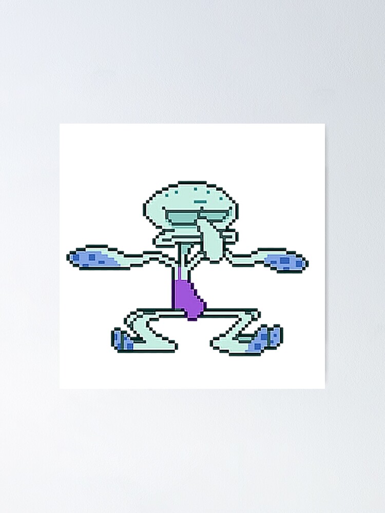 "Pixel Squidward" Poster for Sale by Mrpig12 | Redbubble