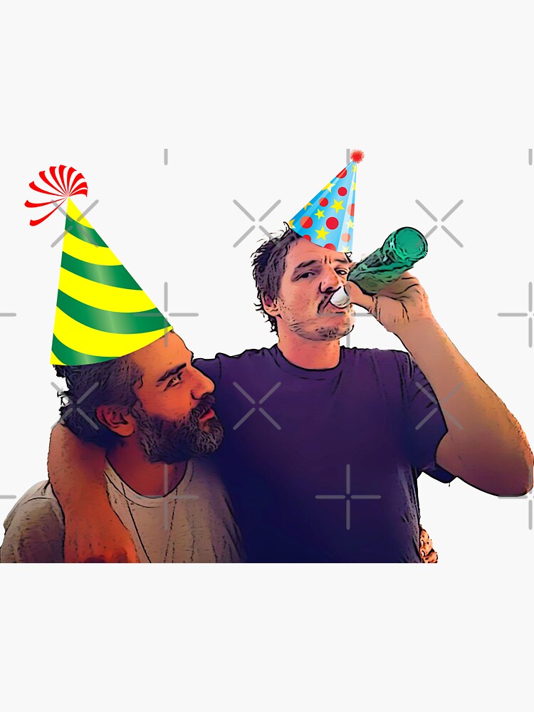 "Pedro Pascal & Oscar isaac Cartoonized With Party Hats To Brighten ...