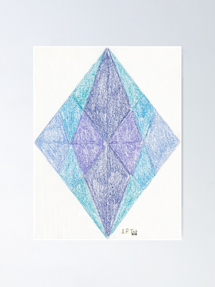"Blue Diamond " Poster for Sale by A-P-Ink | Redbubble