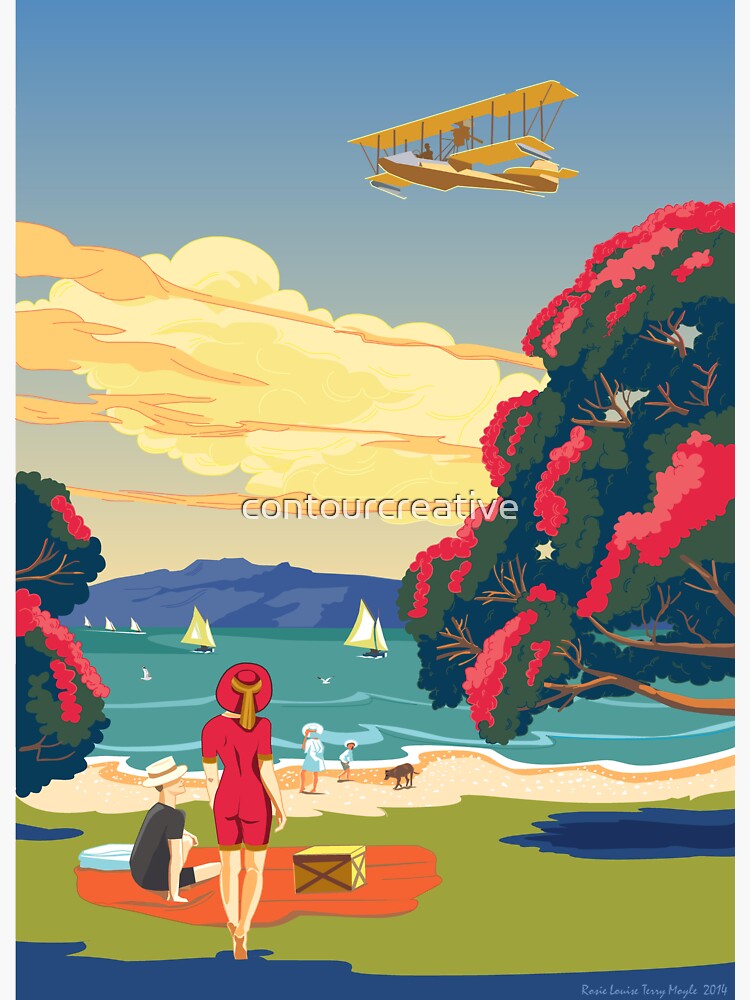"Walsh Bros and Dexter Flying Boat, Auckland 1915" Sticker for Sale by ...