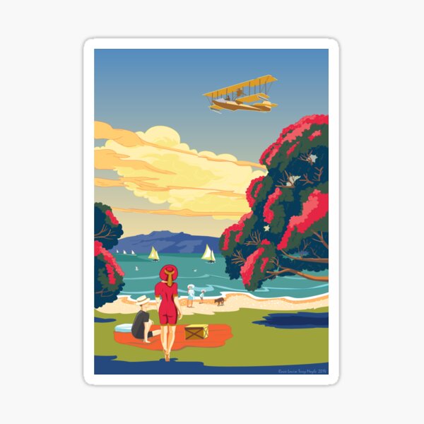 "Walsh Bros and Dexter Flying Boat, Auckland 1915" Sticker for Sale by ...