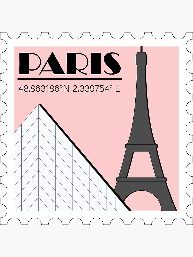 "Paris Stamp" Sticker for Sale by kayboogie7 | Redbubble