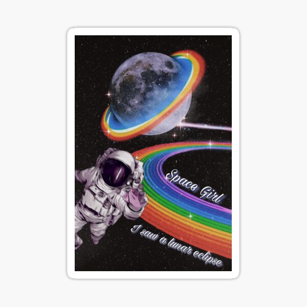 "Space Girl!" Sticker for Sale by BelleJustine | Redbubble