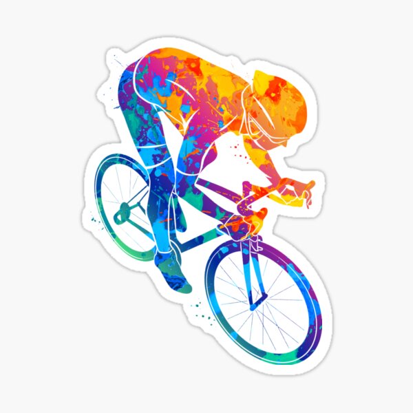 "cycling full color" Sticker for Sale by coinssp | Redbubble