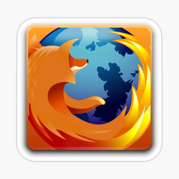 "Firefox Button" Sticker for Sale by juliosantos712 | Redbubble