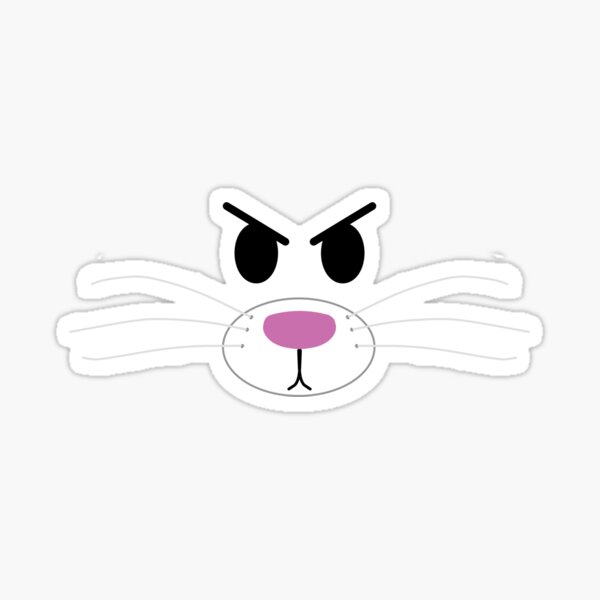 "Angry Bunny " Sticker for Sale by Slothina1 | Redbubble