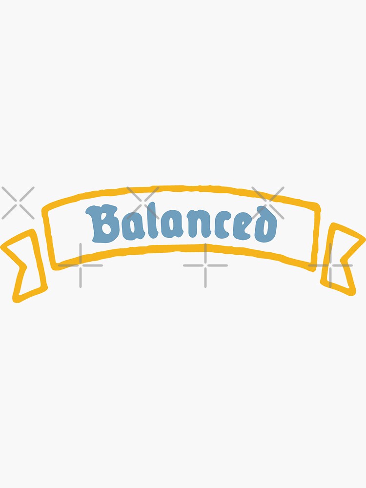 "Balanced Positive Words Banner Gift - Blue" Sticker for Sale by ...