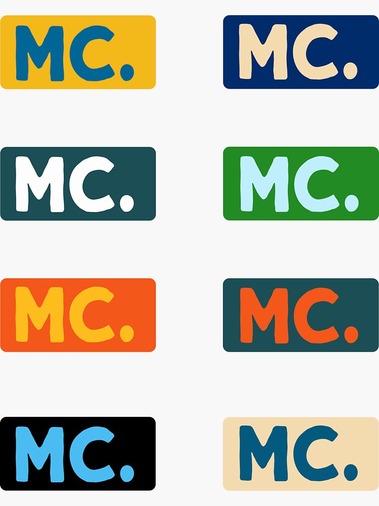 "MC name - sticker pack " Sticker for Sale by lukewarmmenard | Redbubble