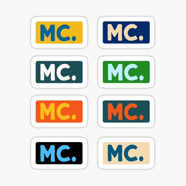 "MC name - sticker pack " Sticker for Sale by lukewarmmenard | Redbubble