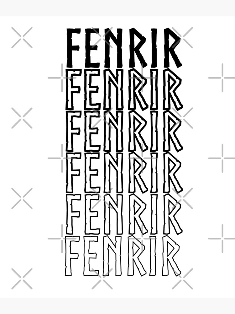 "Fenrir.Wolf.Walhalla.Norse.Nordic.Arsen.Sleipnir" Poster by SIANdsgns ...