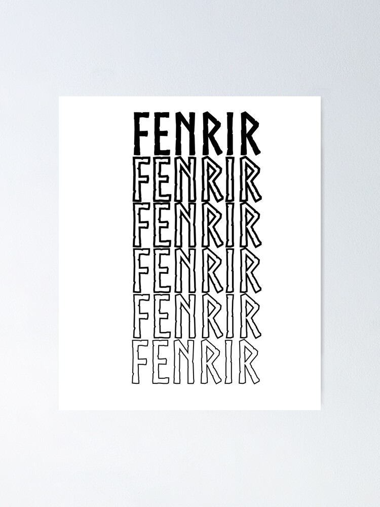 "Fenrir.Wolf.Walhalla.Norse.Nordic.Arsen.Sleipnir" Poster by SIANdsgns ...