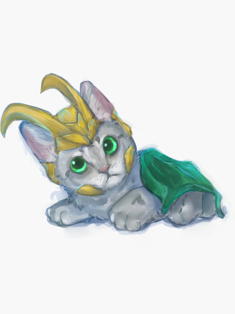 "Lokitty" Sticker for Sale by volatilefortune | Redbubble