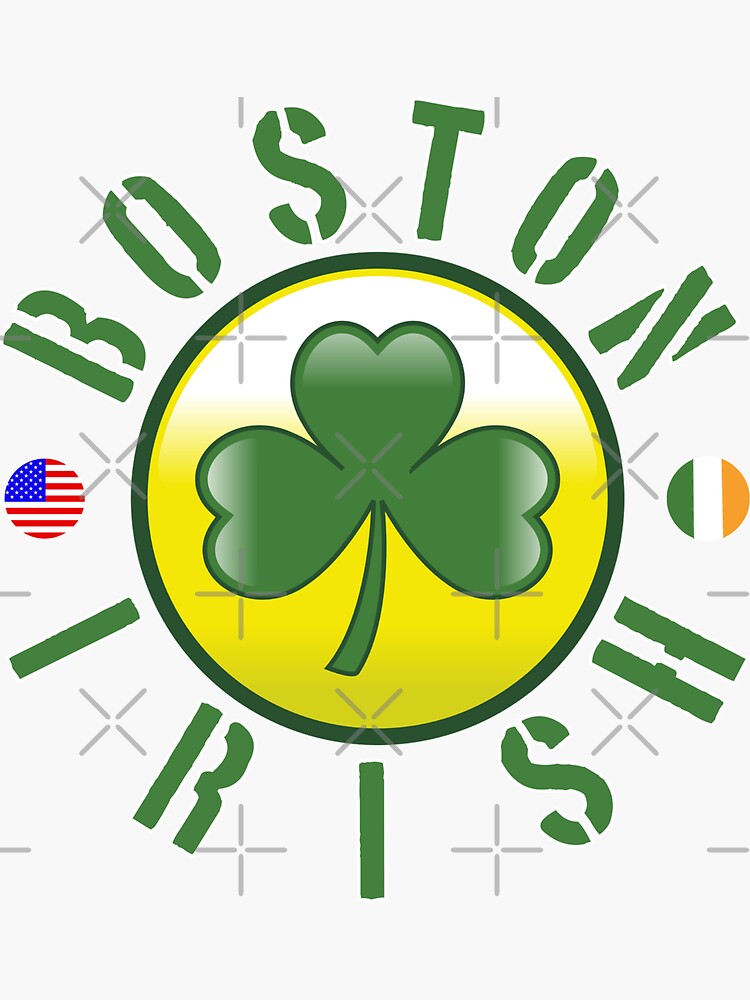 "BOSTON IRISH Circle Flags" Sticker for Sale by bpatrickvoice | Redbubble