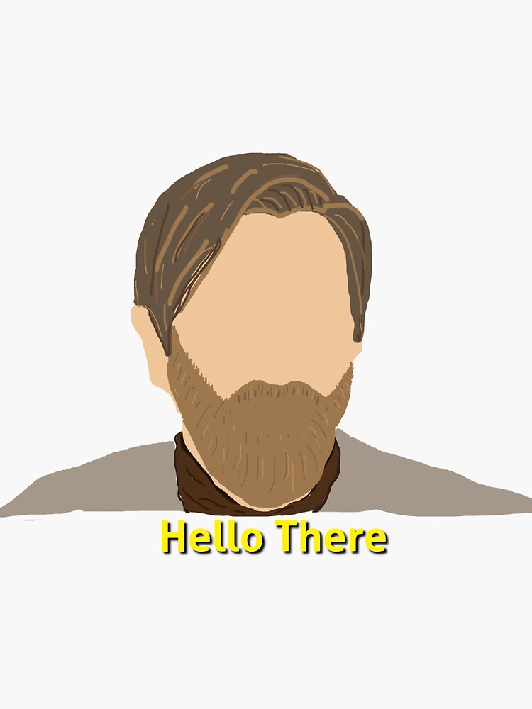 "Hello There" Sticker for Sale by faunbon | Redbubble