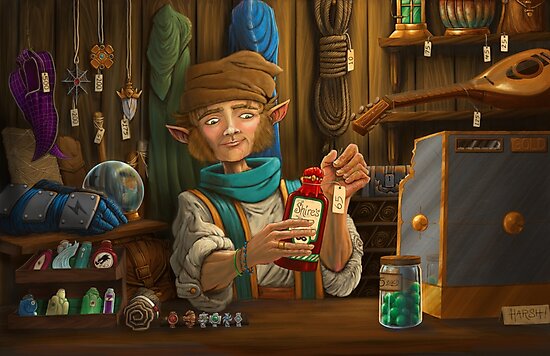 "Halfling Magic Item Merchant" Photographic Print by theartofharsh ...