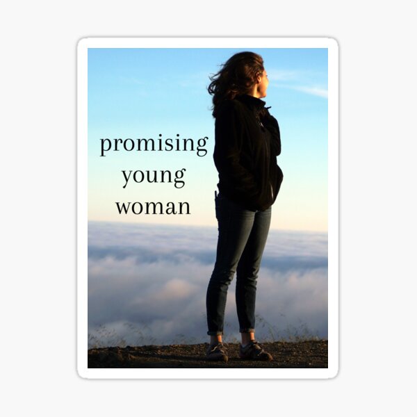"promising young woman" Sticker for Sale by banafsha | Redbubble