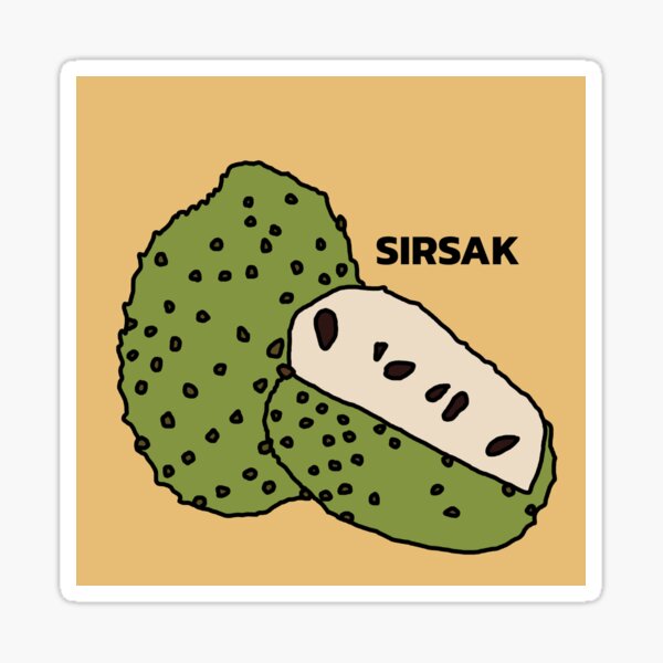 "Soursop (Sirsak) (Beige Background)" Sticker for Sale by Sean-Evans ...