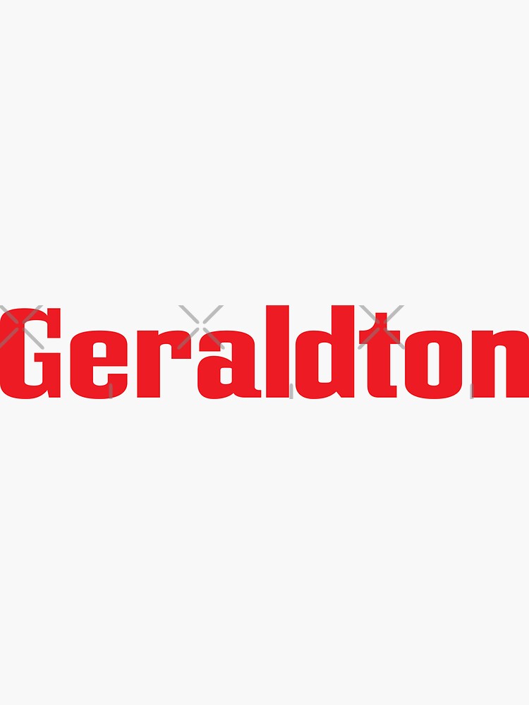 "Geraldton" Sticker for Sale by ProjectX23 | Redbubble