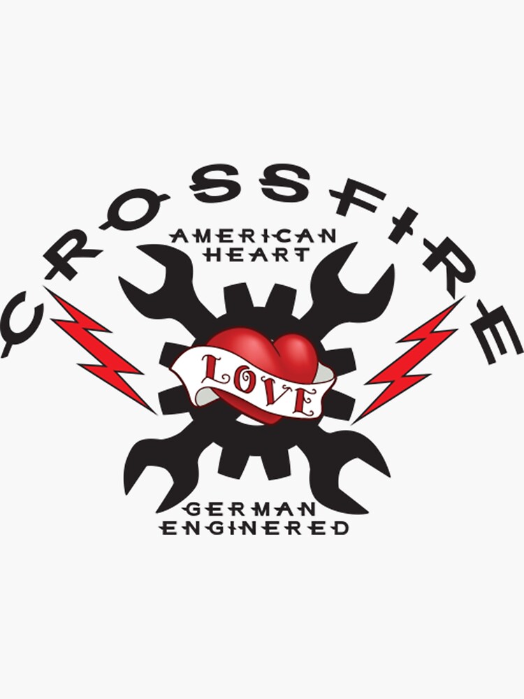 "Crossfire Crossfire Love" Sticker by AwakeLA | Redbubble