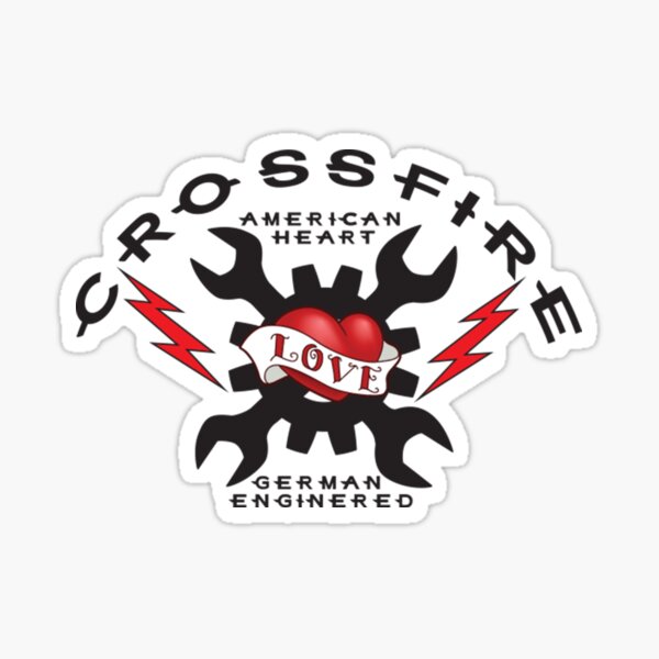 "Crossfire Crossfire Love" Sticker by AwakeLA | Redbubble