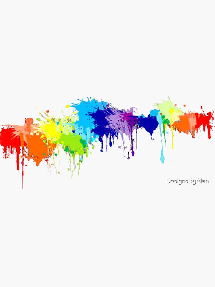 "Paint splatter" Sticker by DesignsByAlan | Redbubble