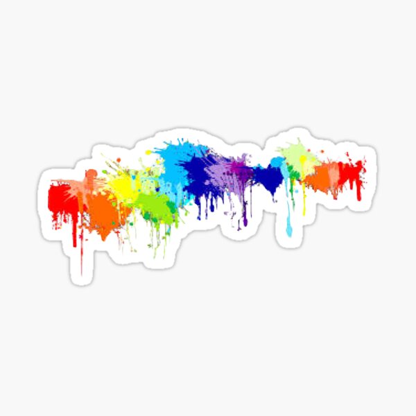 "Paint splatter" Sticker by DesignsByAlan | Redbubble