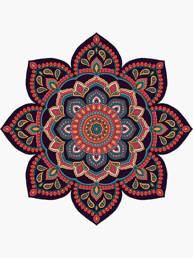 "Mandala Color" Sticker by simrantapadia | Redbubble