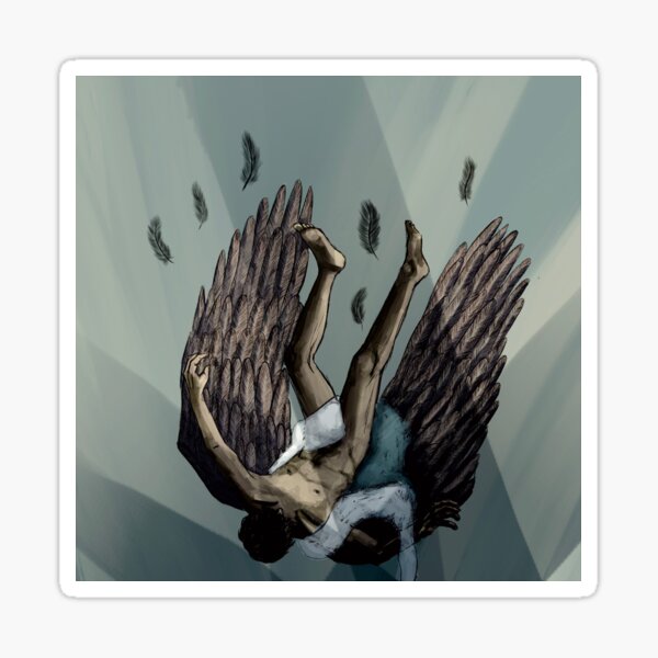 "Icarus falling" Sticker for Sale by chillacademia | Redbubble