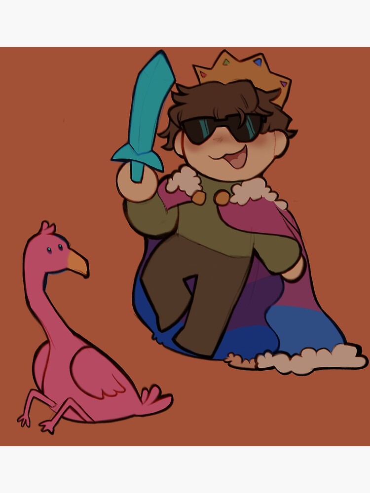 " Eret The bi king and their flamingo :]" Photographic Print by ...