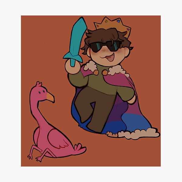 " Eret The bi king and their flamingo :]" Photographic Print by ...