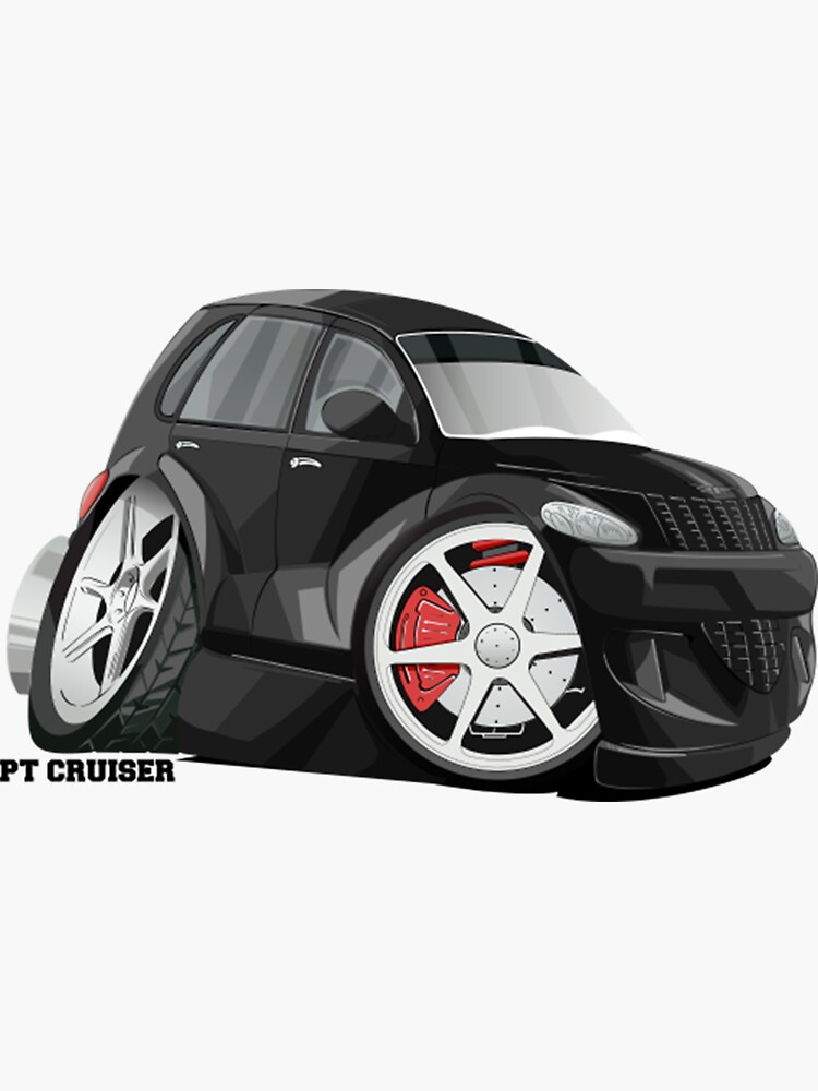"Pt Cruiser Chrysler Classic Model PT Cruiser Black Cartoon Car Art ...