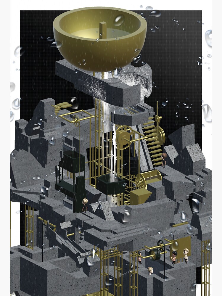 "Video Game Architecture Mechanism Axonometric 3" Sticker by yungdesign ...