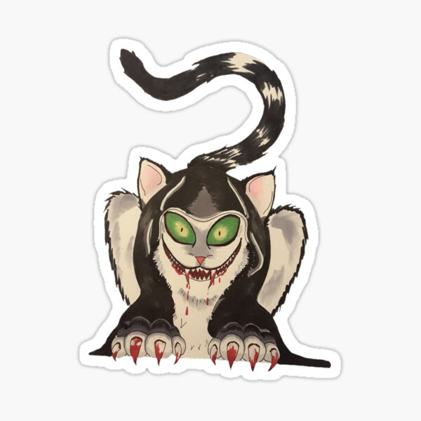 "wicked cat " Sticker by Totalnoobmlg | Redbubble