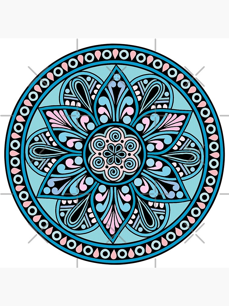 "Medium Mandala 1 (colored)" Poster by Standard32 | Redbubble