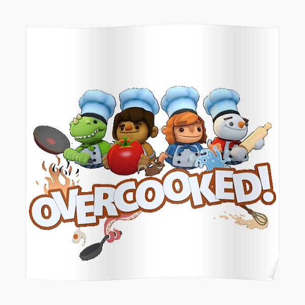 "Overcooked Logo video game" Poster for Sale by JuloCreation | Redbubble