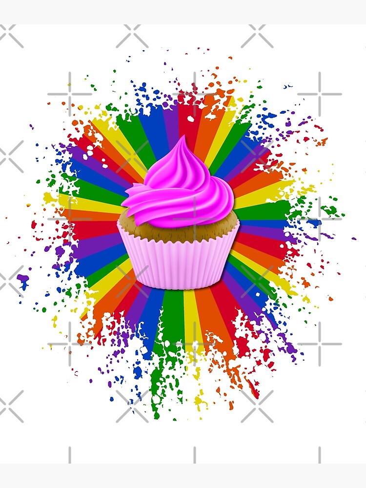 "LGBT Pride Cupcake" Poster by Virilis-Designs | Redbubble