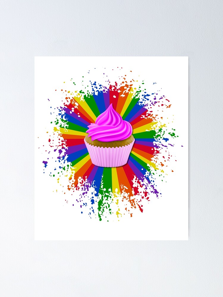 "LGBT Pride Cupcake" Poster by Virilis-Designs | Redbubble