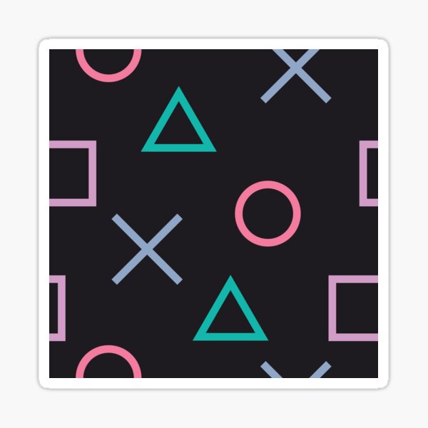 "Square, triangle, X, O" Sticker for Sale by Jussadude | Redbubble