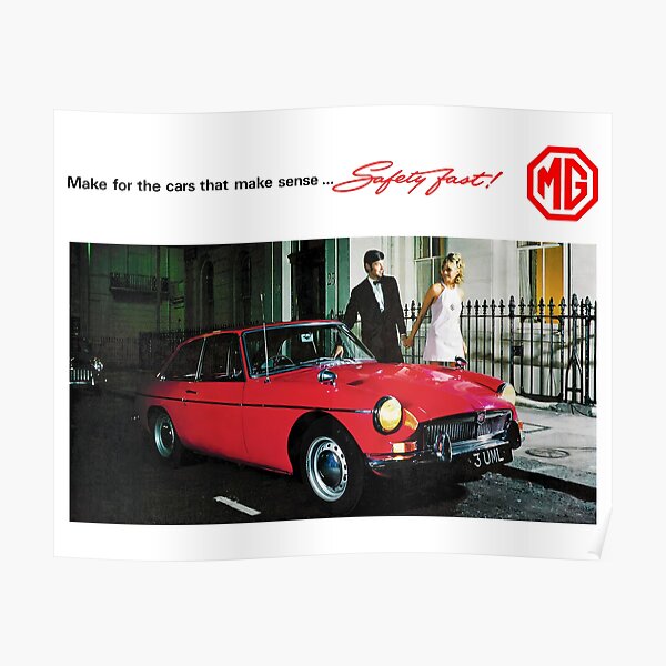 "MG MGB GT" Poster for Sale by ThrowbackM2 | Redbubble