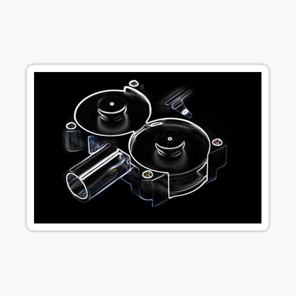 "Flywheel Cage Sketch Graphic" Sticker by 105-Company | Redbubble