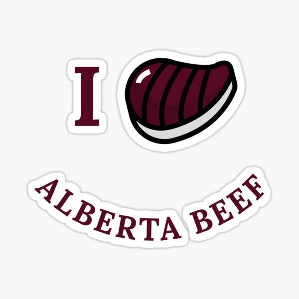 "ALBERTA BEEF" Sticker for Sale by Creative-teams | Redbubble