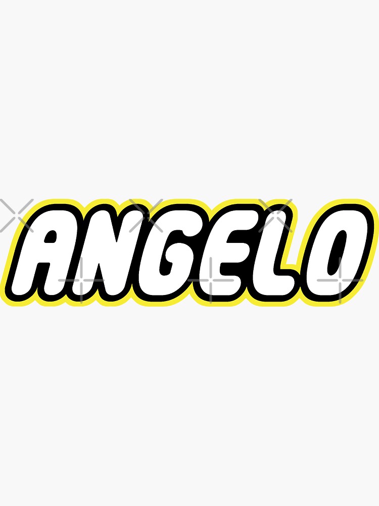 "Personalize Angelo Funny Bricks Childhood Retro Toy" Sticker for Sale ...