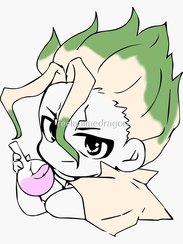 Pegatina «Senku Ishigami Chibi - Dr. Stone» de reelanimedragon | Redbubble