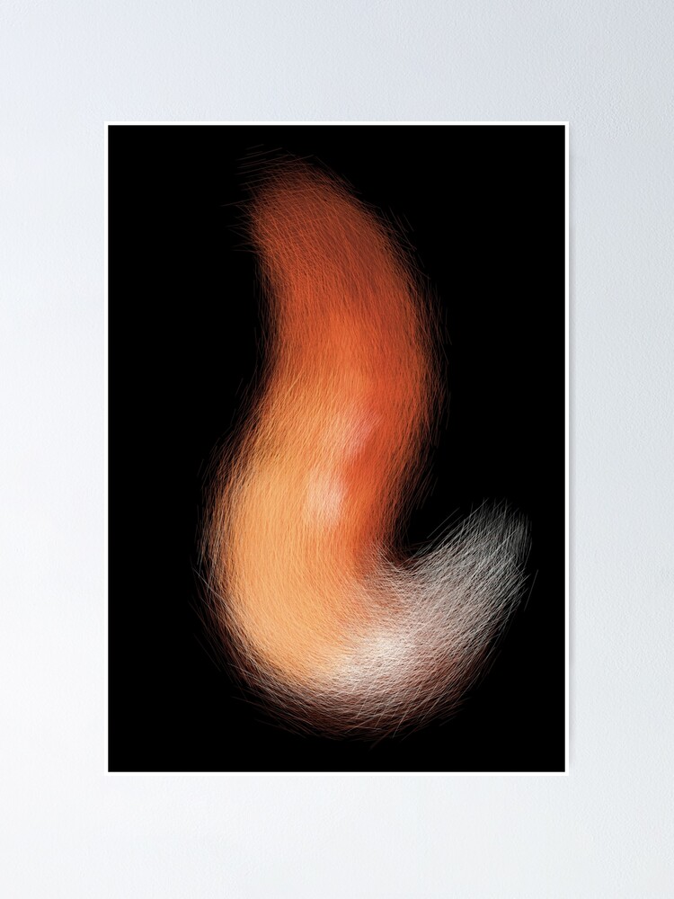Póster «Cola de foxy - cola de zorro peluda» de RyukiArtbook | Redbubble