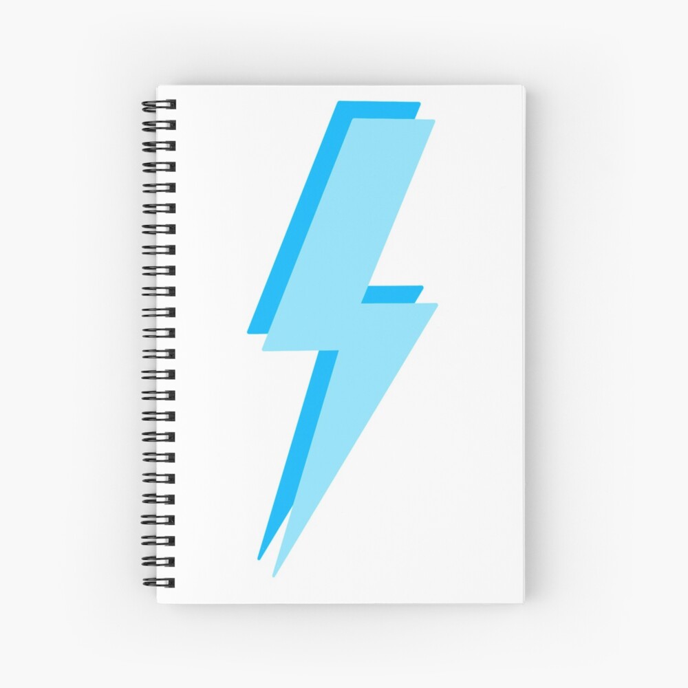 "Preppy Blue lightning bold " Spiral Notebook by Suusck | Redbubble