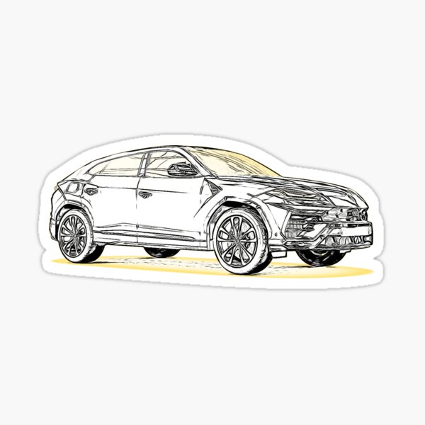 "Urus Wireframe" Sticker for Sale by Auto-Prints | Redbubble