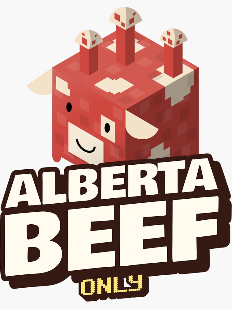 "ALBERTA BEEF" Sticker for Sale by Creative-teams | Redbubble