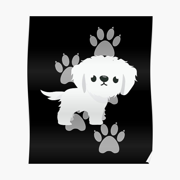 "Maltese Paw" Poster for Sale by Treasurekey | Redbubble